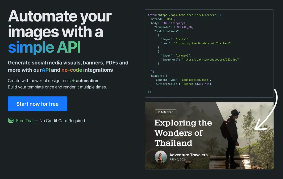 Automate Real Estate Image Generation - Templated